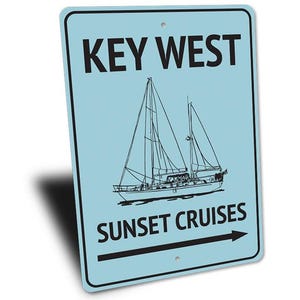 Key West Beach Sign, Sunset Cruises, Key West Cruise, Metal Beach Decor ...