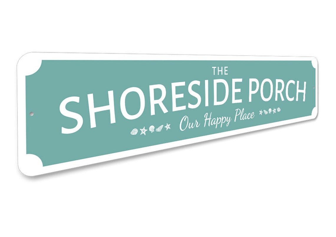 Shore Side Porch Sign Beach Porch Beach Houses Sign Metal - Etsy
