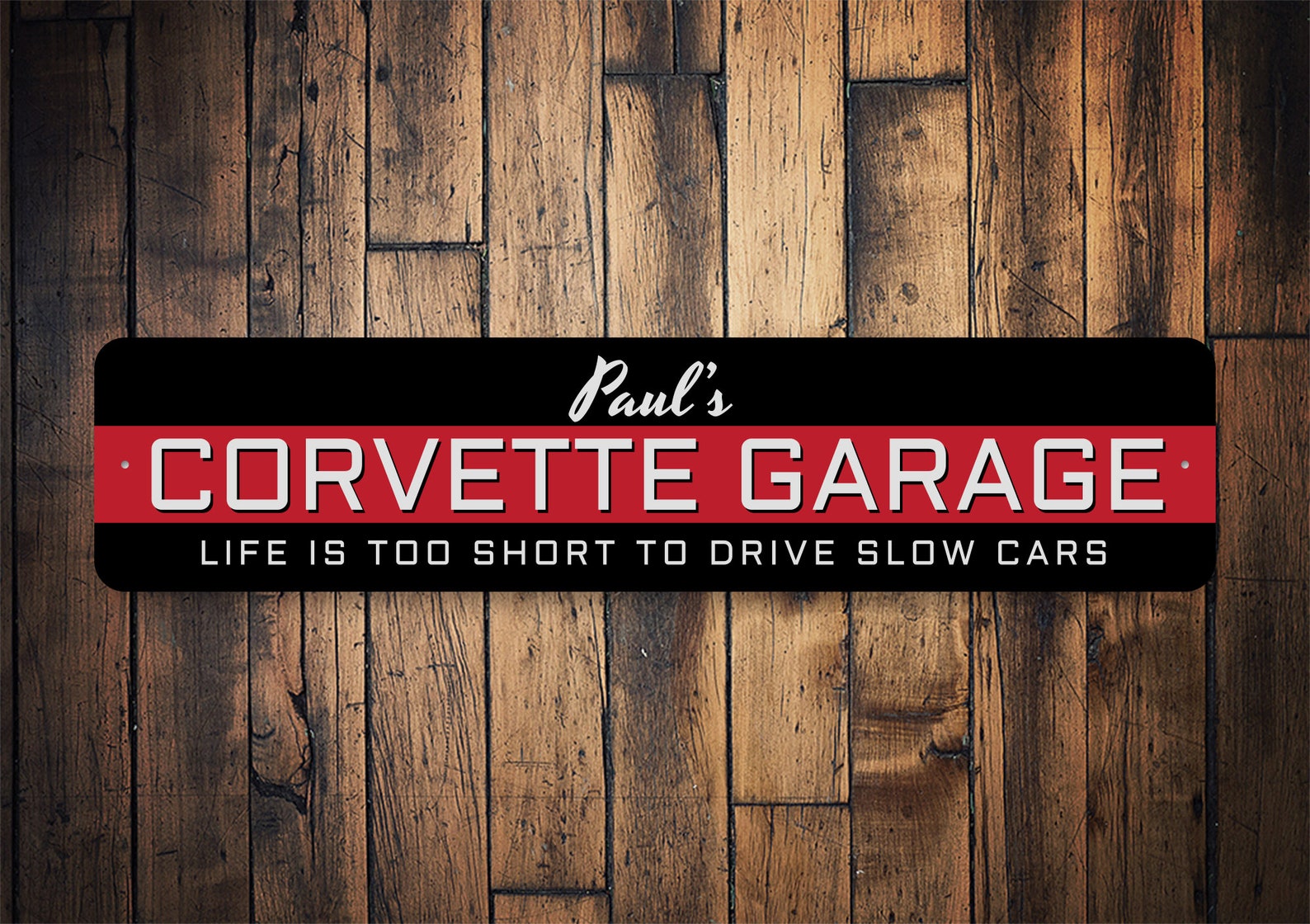 Custom Corvette Sign Corvette Gift Gift for Corvette Garage - Etsy