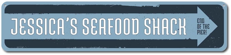 Seafood Shack Sign Personalized Restaurant Name Sign Pier - Etsy