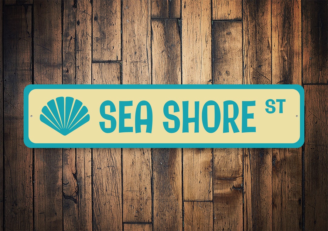 Sea Shore Sign, Shell Finder Gift, Beach Shell Decor, Shell Sign ...
