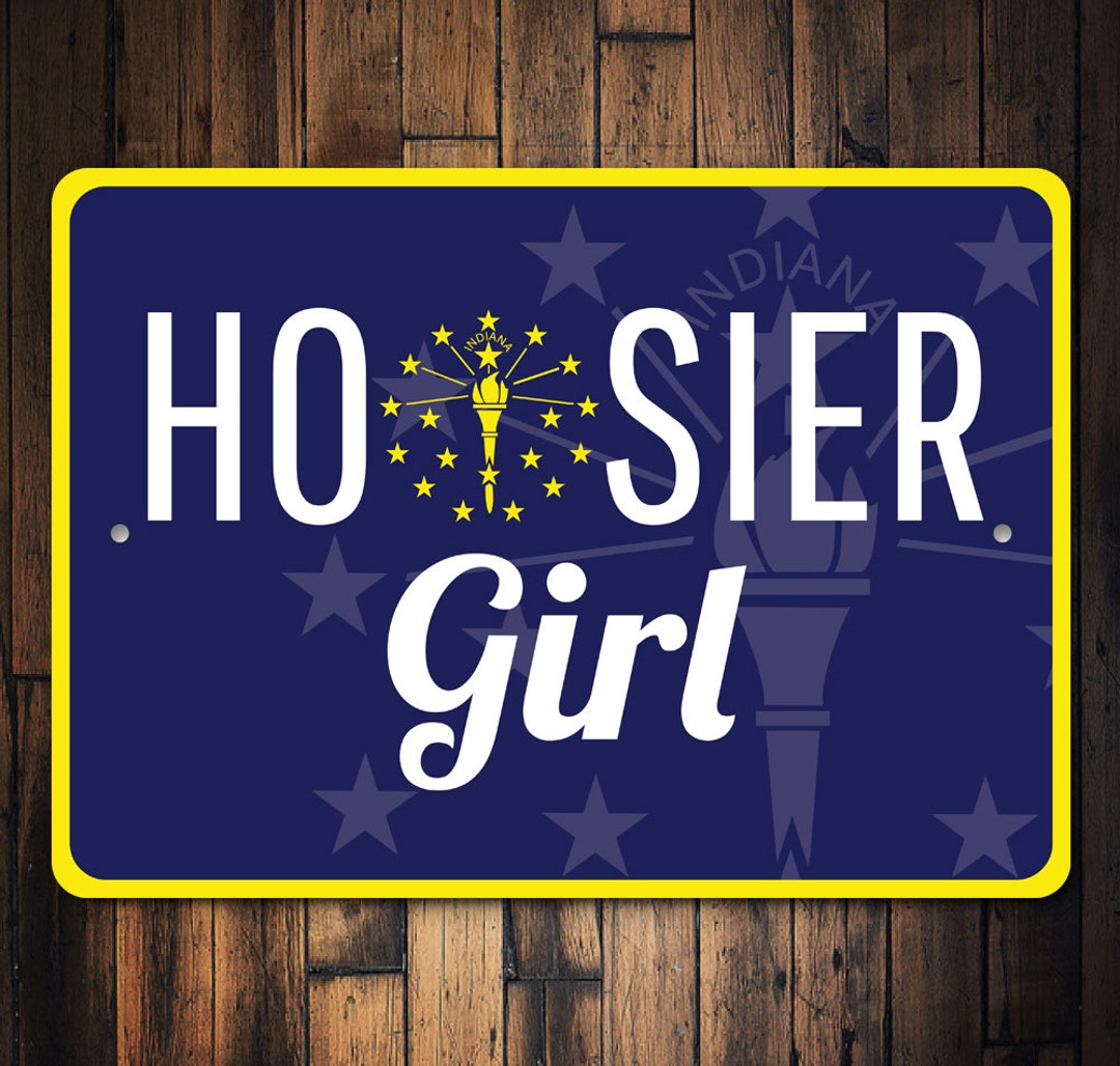 Indiana Girl Sign, Metal Hoosier Sign, Indiana Decor, Indiana Gift ...