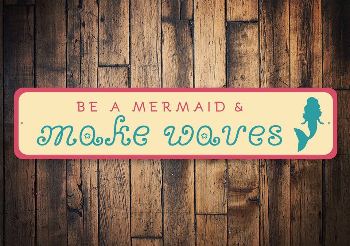 Make Waves Sign Ocean Wave Decor Beach Cottage Mermaid - Etsy