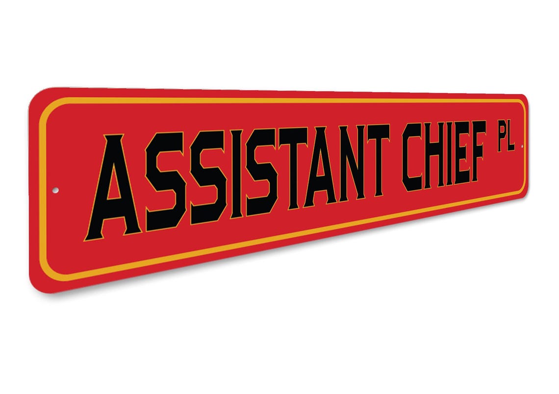 Assistant Chief Place Sign, Firefighter Gift, Firehouse Decor, Fire ...