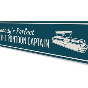 Pontoon Captain Sign, Boat Captain Sign, Captain Decor, Boat Dock Decor ...