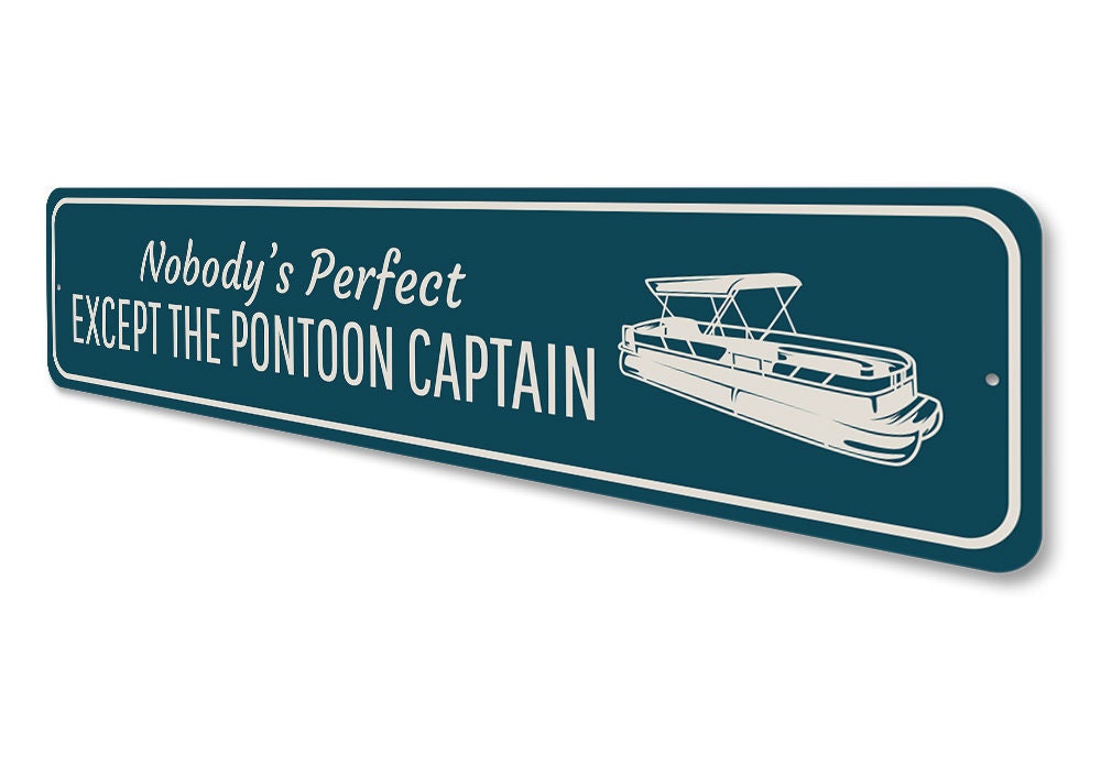 Pontoon Captain Sign Boat Captain Sign Captain Decor Boat - Etsy