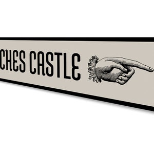 Witches Castle Sign Dark Castle Sign Cursed Castles - Etsy