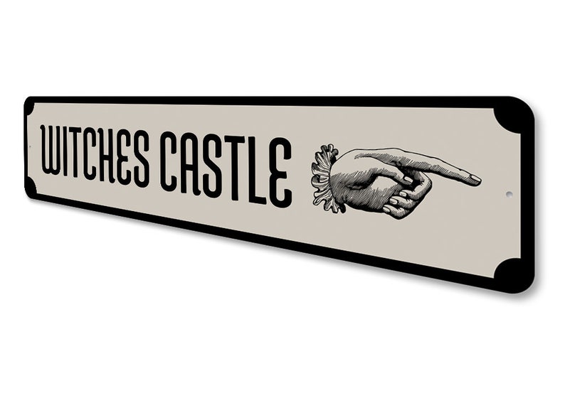 Witches Castle Sign Dark Castle Sign Cursed Castles | Etsy
