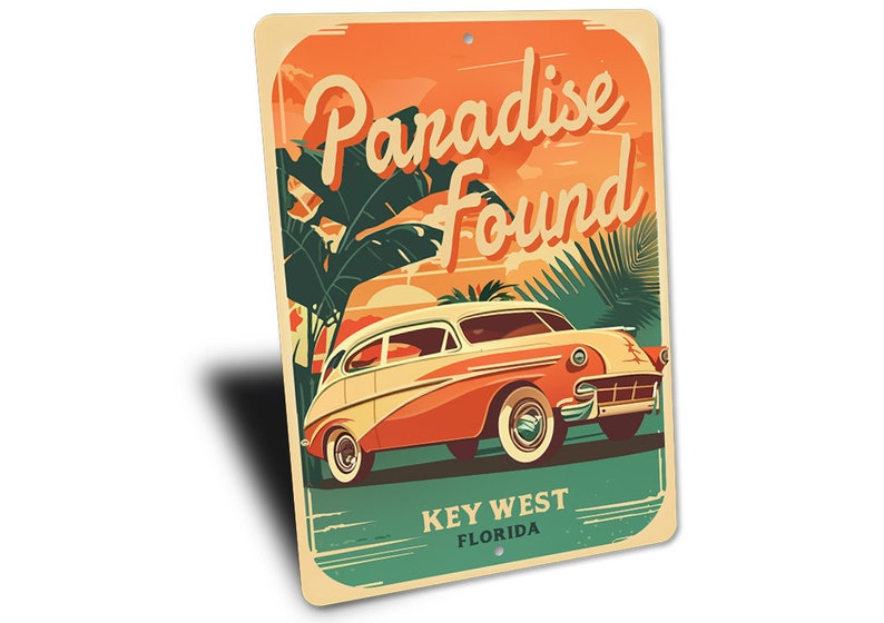 Paradise Found Custom Sign Key West Decor Key West - Etsy