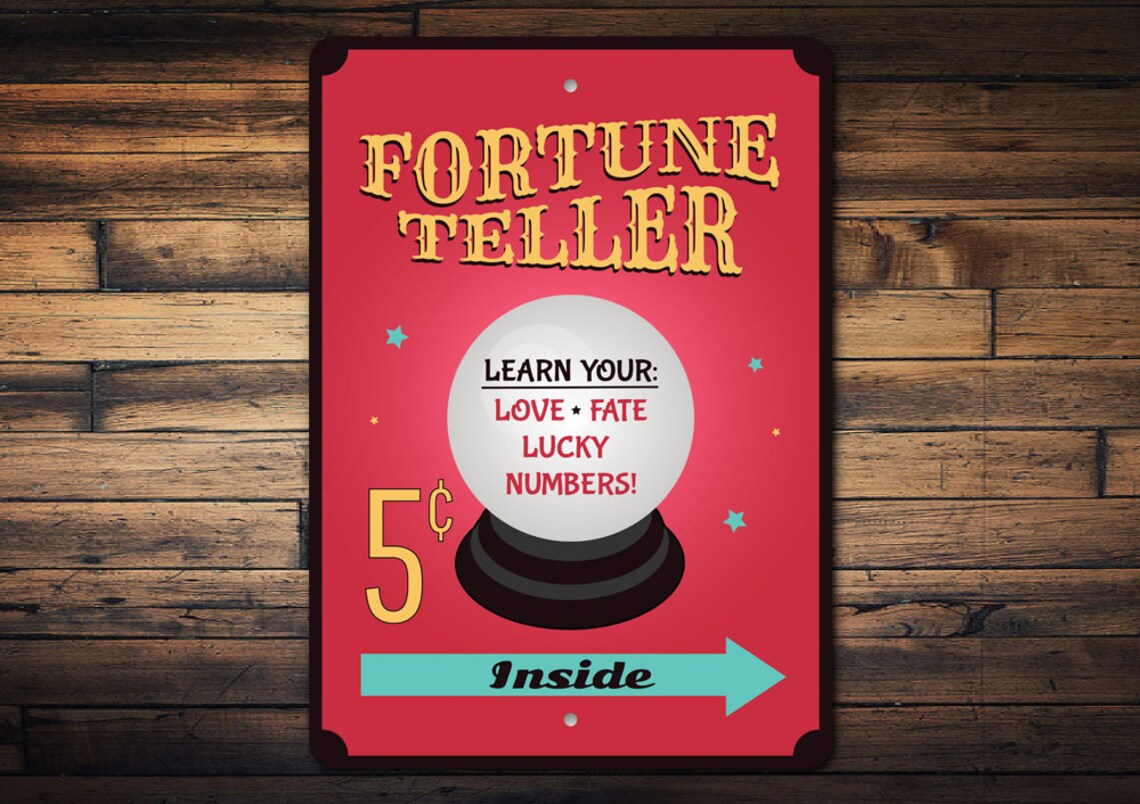 Fortune Teller Here Magic Fortune Haunted Tent Sign | Etsy