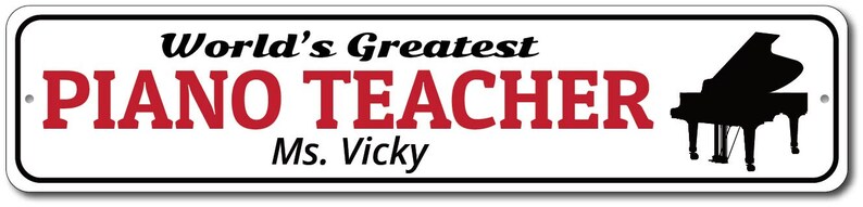 Piano Teacher Sign Gift for Teacher Piano Sign Music Lover | Etsy