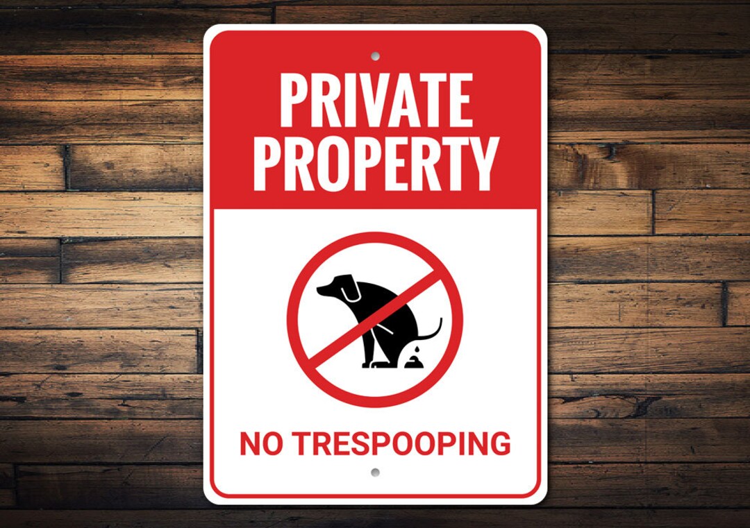 Private Property Sign, Keep Dog Off, Dog Lover Decor Signs, Danger Dog ...