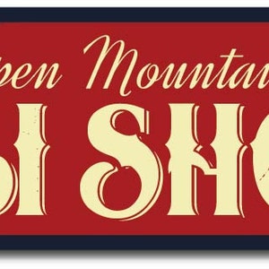 Ski Shop Sign, Ski Location Sign, Custom Skiing Gift, Gift for Skier ...