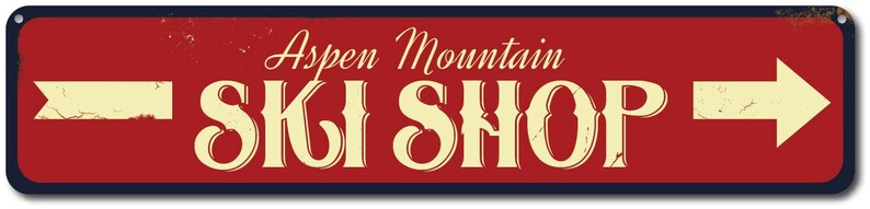 Ski Shop Sign Ski Location Sign Custom Skiing Gift Gift for | Etsy