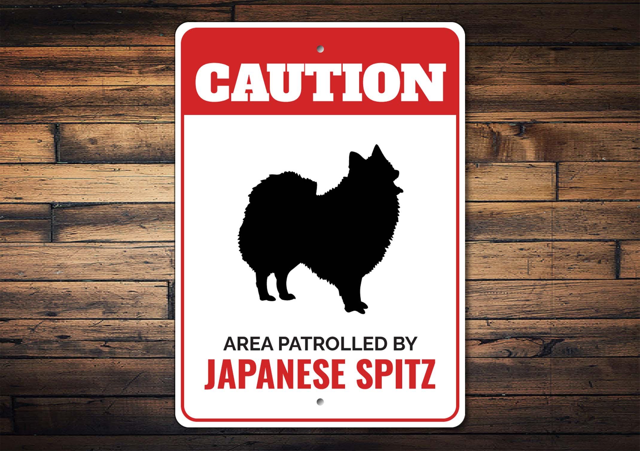 Japanese Spitz Dog Sign, Caution Dog Sign, Japanese Spitz Lover, Dog ...