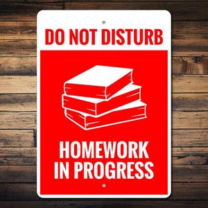 Homework Sign, Teacher Gift, Teacher Decor, Homework Progress, Gift for ...