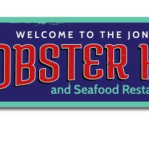 Lobster House Sign, Personalized Welcome Seafood Restaurant Sign ...