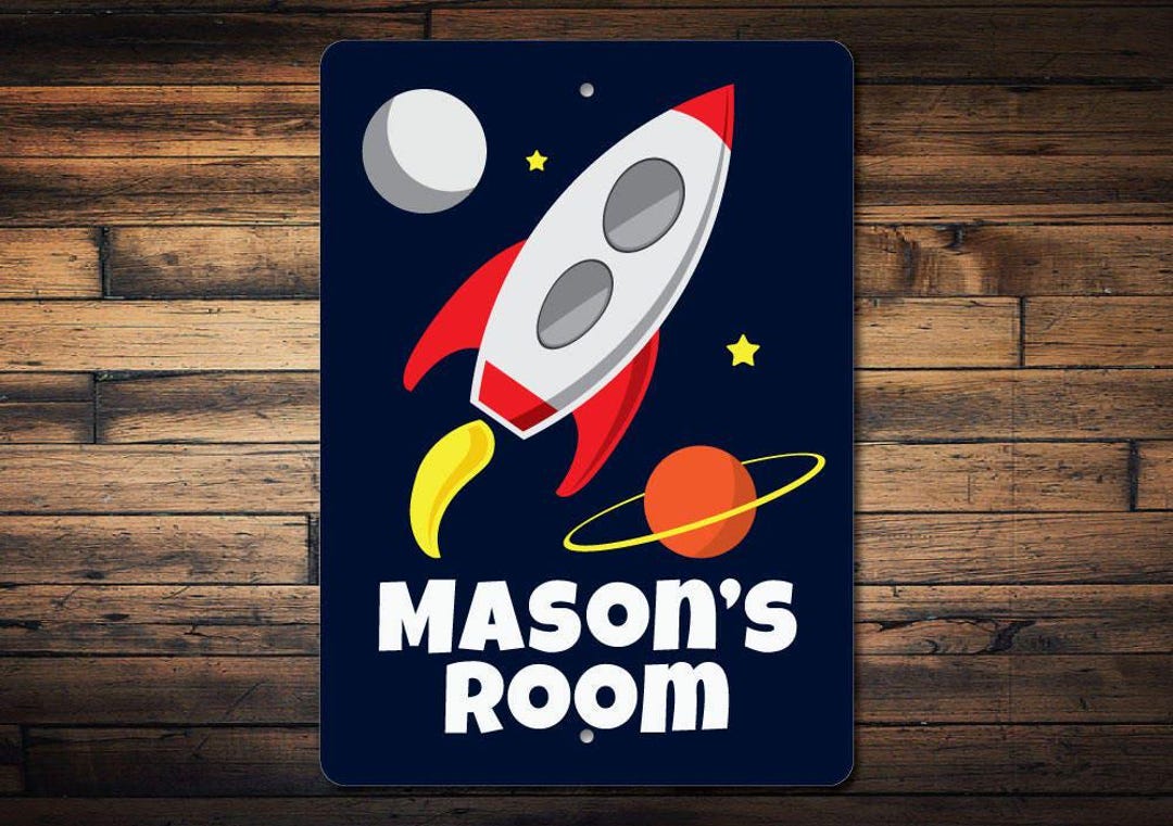 Rocket Sign, Rocket Ship Decor, Space Lover Gift, Planet Sign, Space ...