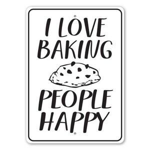 Baking People Happy Sign, Baker Sign, Baking Kitchen Decor, Baking ...