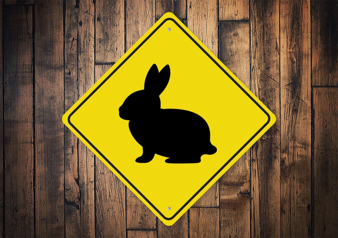 Bunny Crossing Sign, Bunny Crossing, Bunny Sign, Bunny Owner Gift ...