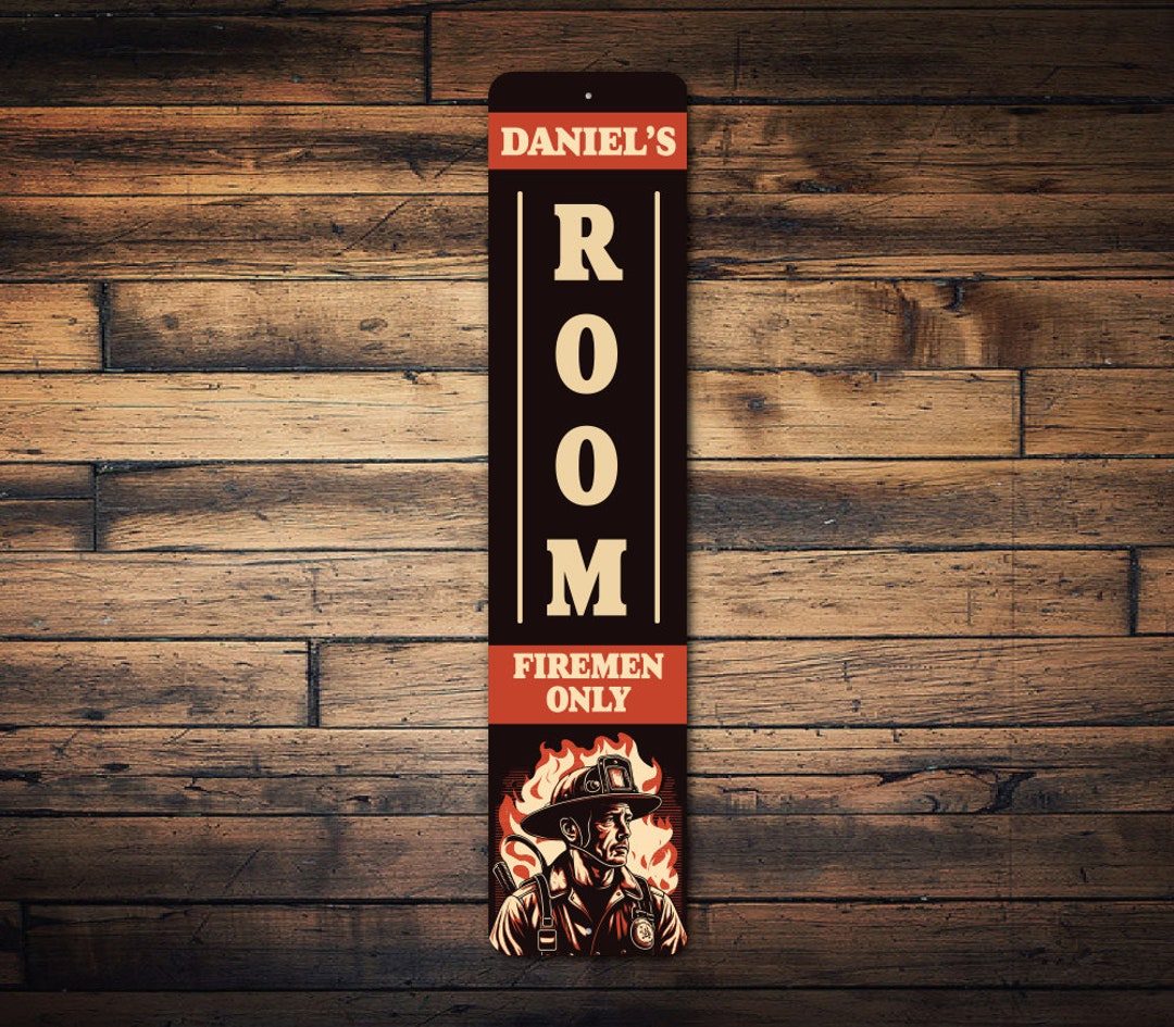 Firemen Only Sign, Custom Fireman Sign, Custom Hero Sign, Fireman Sign ...