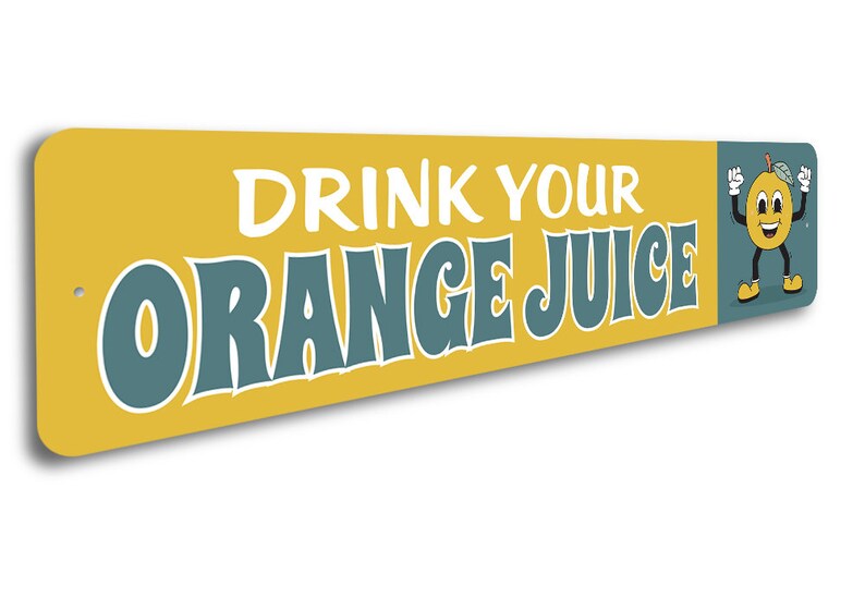 Drink Your Orange Juice Sign Funny Kitchen Gift Cute Kitchen - Etsy