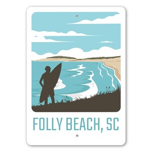 Folly Beach SC Sign, Custom Beach Sign, South Carolina, Beach Decor ...