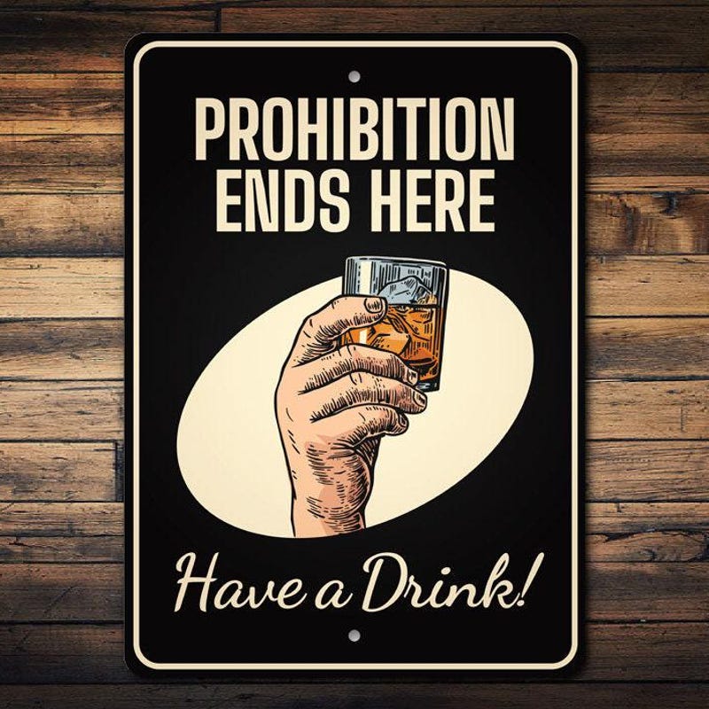Prohibition Sign - Etsy