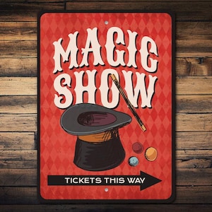 Magic Show Sign, Magic Show Decor, Magic, Circus, Vintage Circus, Sign ...