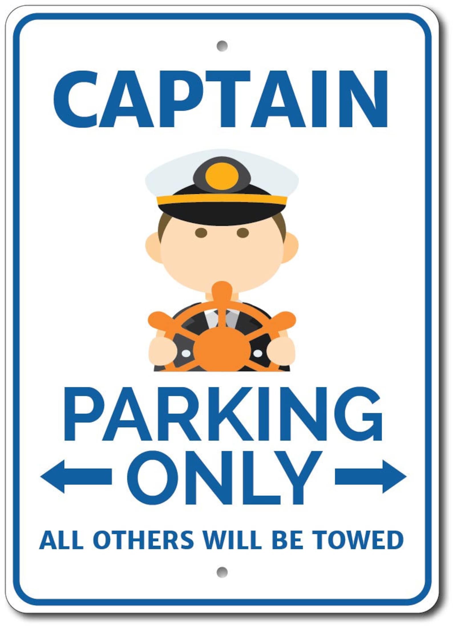 Captain Parking Sign Captain Sign Ship Captain Decor | Etsy