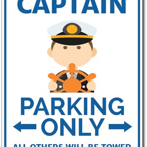 Captain Parking Sign, Captain Sign, Ship Captain Decor, Captain Gift ...