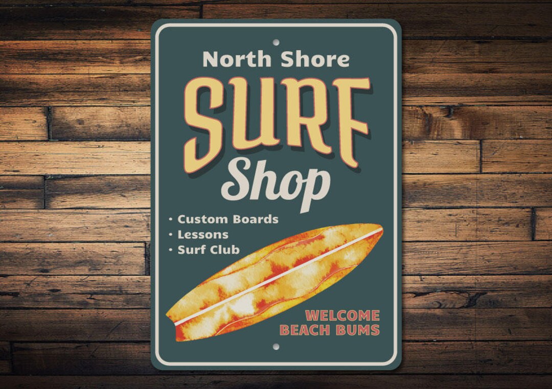 Surf Shop Decor, Surf Shop Sign, Surfboard Decor, Surfboard Sign ...