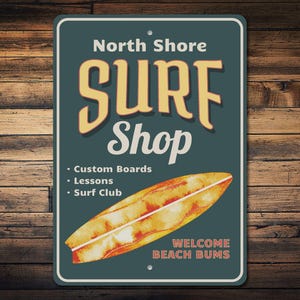 Surf Shop Decor, Surf Shop Sign, Surfboard Decor, Surfboard Sign ...