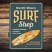 Surf Shop Decor, Surf Shop Sign, Surfboard Decor, Surfboard Sign ...