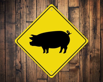 Pig Crossing Sign - Etsy