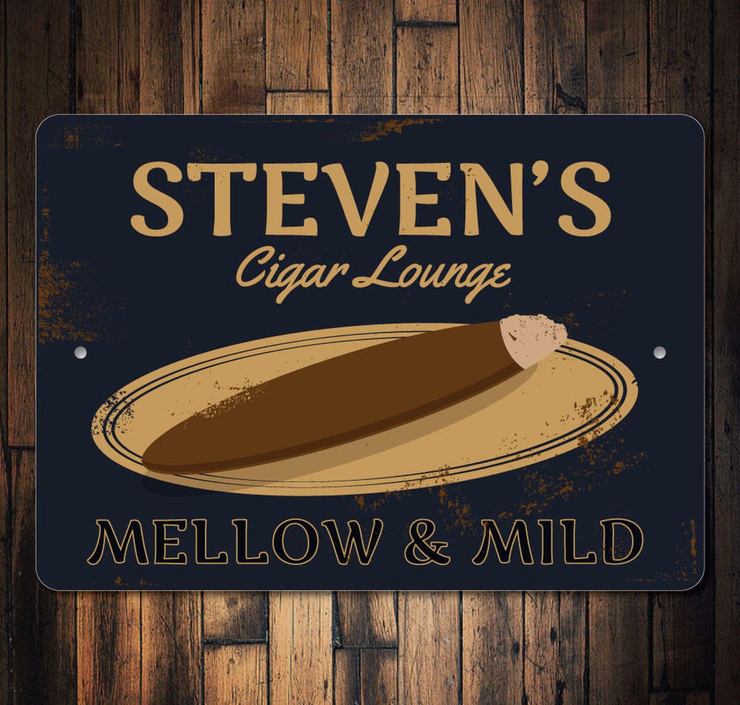 Cigar Lounge Sign, Cigar Lounge Decor, Cigar Gift, Cigar Sign, Cigar ...