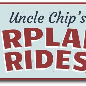 Airplane Rides Sign, Custom Pilot Name Gift, Personalized Aviation ...