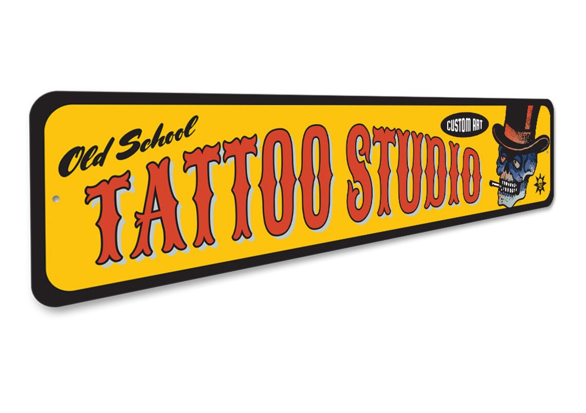 Old School Tat Shop Sign Old School Tattoo Tattoo Lovers | Etsy