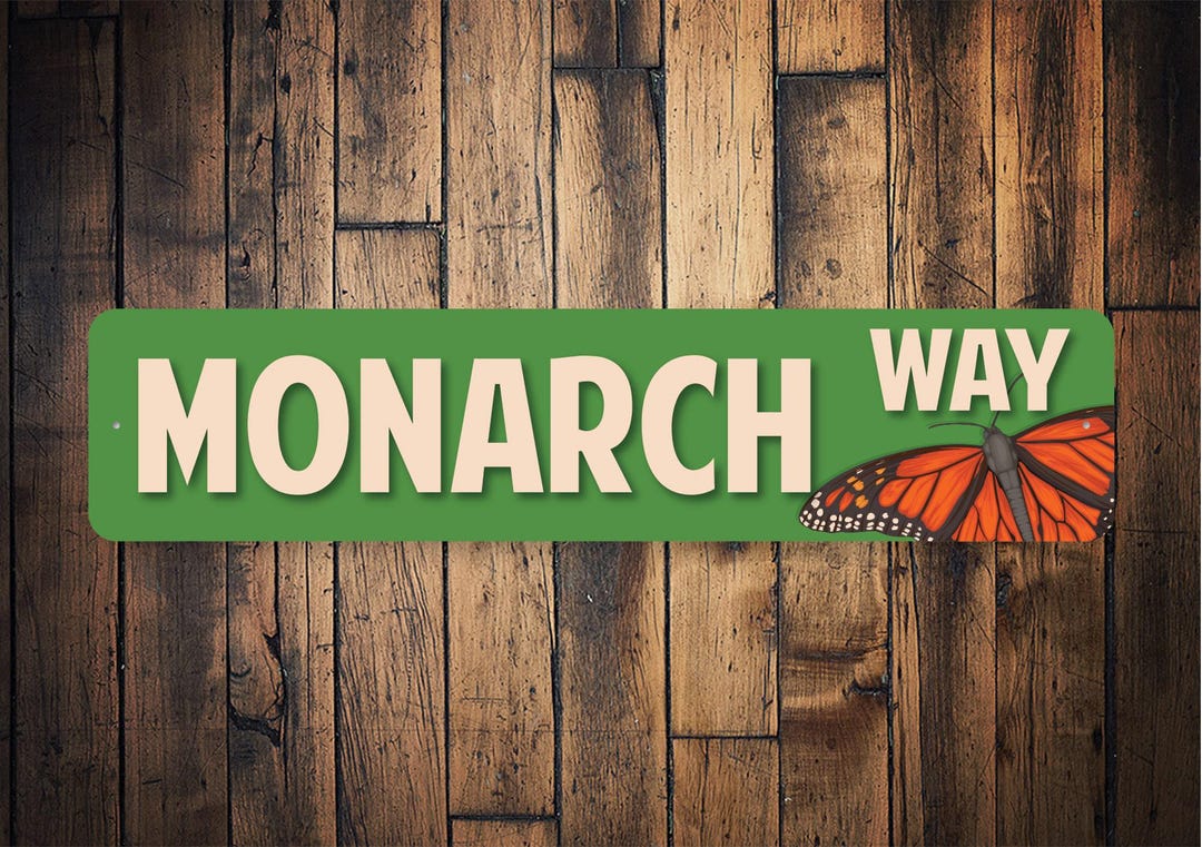 Monarch Butterfly Sign, Monarch Sign, Butterfly Decor, Decor for Garden ...