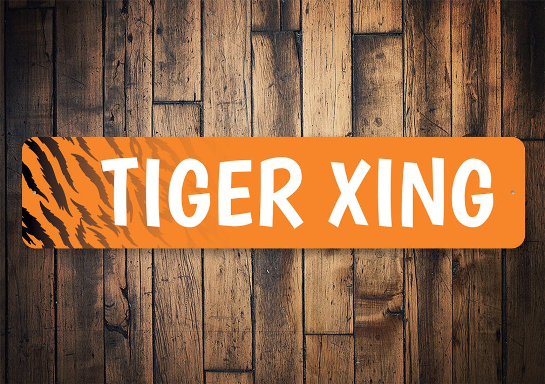 Tiger Crossing Sign, Tiger Sign, Tiger Decor, Zoo Signs, Zoo Animals ...