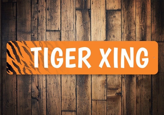 Tiger Crossing Sign Tiger Sign Tiger Decor Zoo Signs Zoo | Etsy