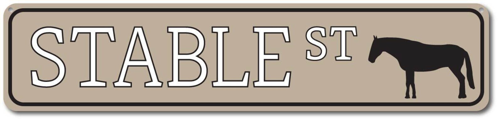 Stable St Sign, Custom Lake House Street Sign, Horse Love Gift, Metal ...