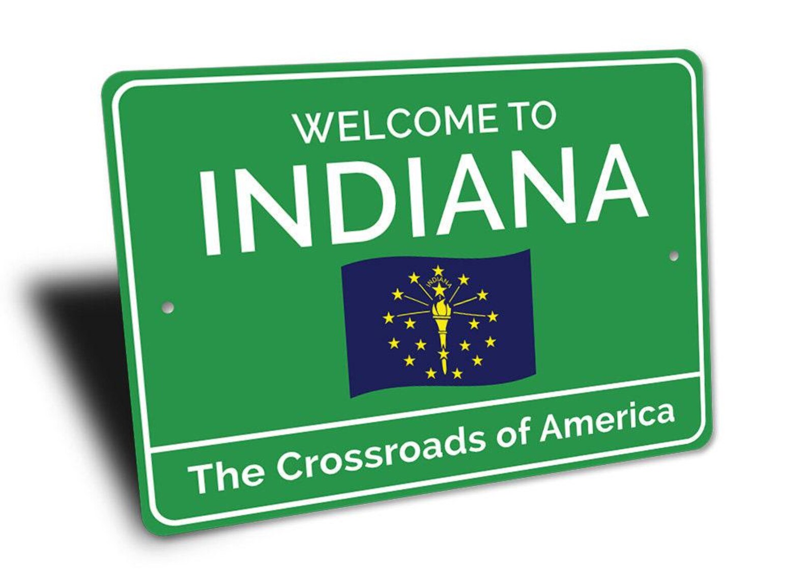 Indiana Sign, Indiana Road Sign, Hoosier State, Indianapolis Sign ...