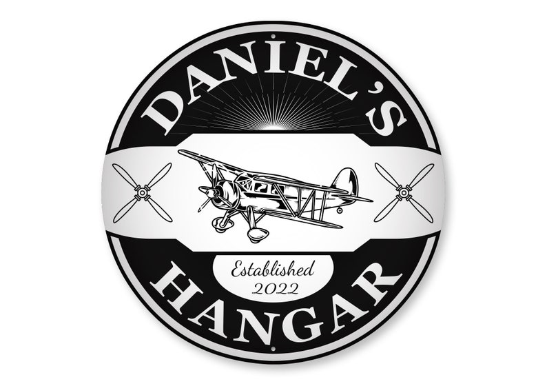 Retro Hangar Sign Vintage Airplane Sign Airplane Hangar | Etsy