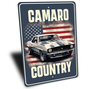 Camaro Country Sign, Camaro Garage Decor, Camaro Sign, Dads Camaro ...