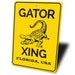 Gator Xing Gator Crossing Gator Sign Alligator Waters - Etsy