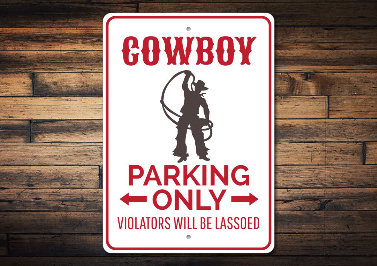 Cowboy Gift Cowboy Parking Sign Cowboy Decor Cowboy Sign | Etsy