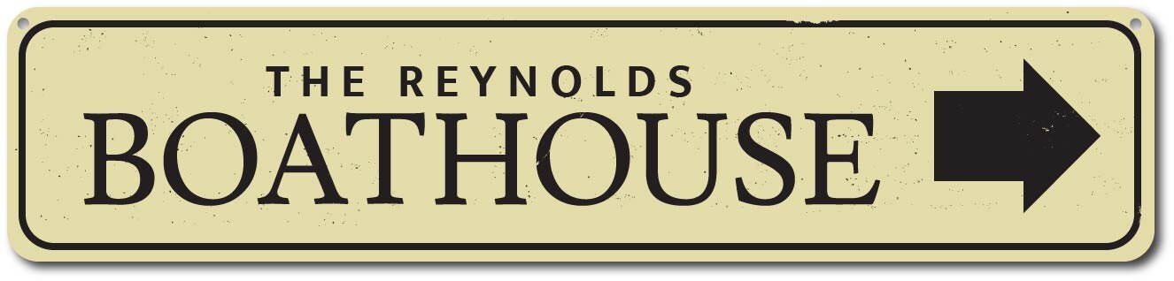Boathouse Arrow Sign Personalized Boathouse Decor Custom | Etsy