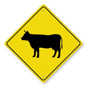 Cow Crossing Sign, Cow Crossing, Cow Crossing Diamond Sign, Cow Farm ...