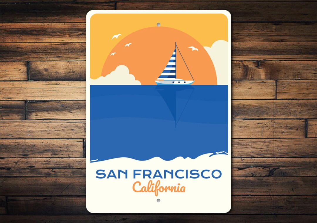 San Francisco Sign, Custom Beach Sign, California Sunrise, Beach Decor ...